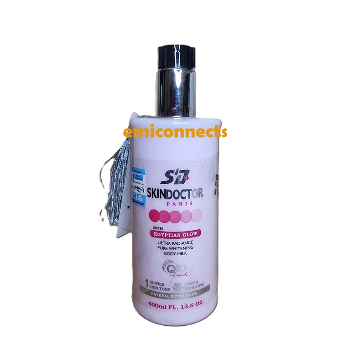 Skin Doctor Egyptian Glow Skin Whitening Lotion Body Milk 400ml SPF 30 ...