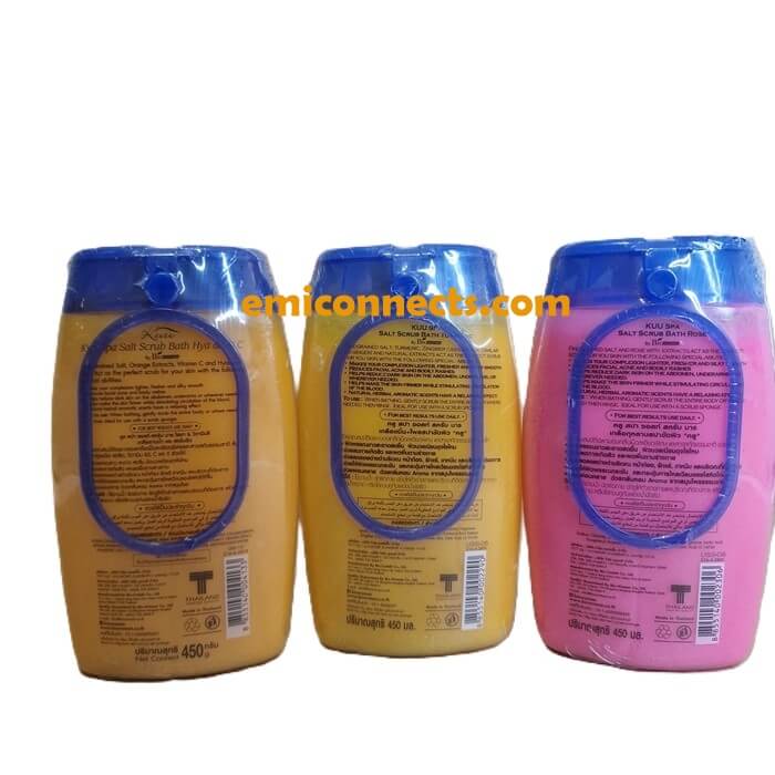 KUU Spa Salt Scrub Turmeric, Rose & Hya & Vit C Cleanser & Whitening ...