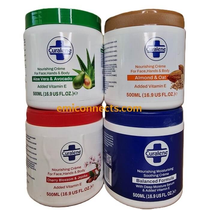 Curalene Nourishing Smoothing Cream Hand Face & Body Added Vitamin-E 500ml