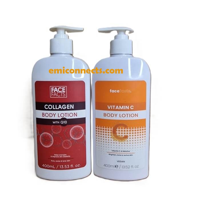 Face Facts Vitamin C Body Lotion 400ml & Face Facts Collagen & Q10 Body ...