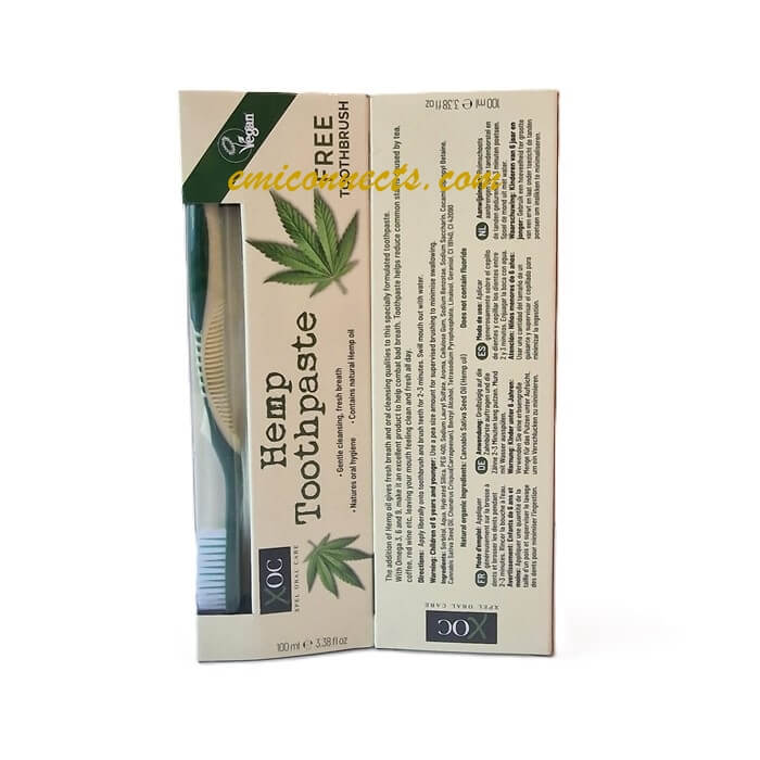 Hemp Toothpaste Fluoride Free Toothpaste 100ml Contains Natural Hemp Oil