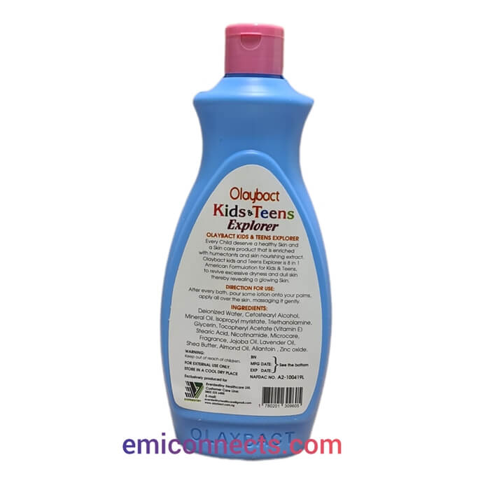 OLAYBACT KIDS & TEENS EXPLORER 8 IN 1 LOTION - 400ML