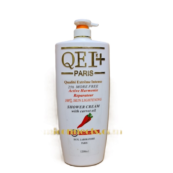 QEI+ SKIN LIGHTENING SHOWER CREAM WITH CARROT OIL - 1200ML