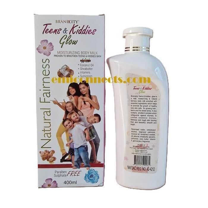 TEENS & KIDDIES GLOW NATURAL FAIRNESS MOISTURISING BODY MILK - 400ML