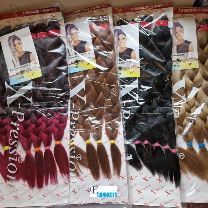 7 Pack Pre-Stretched X-Pression Braid 52